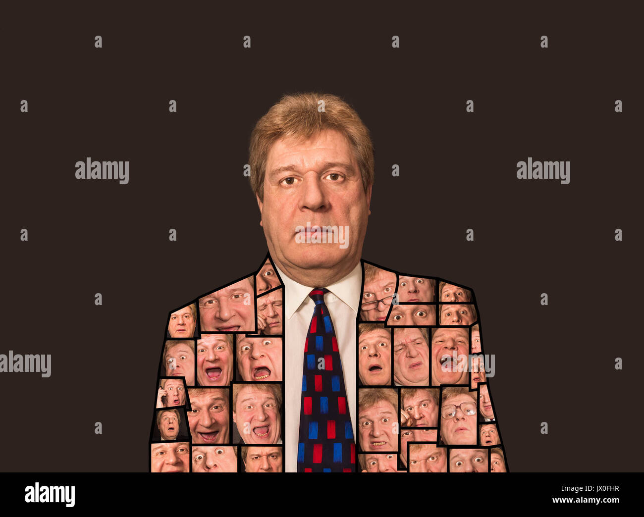 Angry face collage hi-res stock photography and images - Alamy
