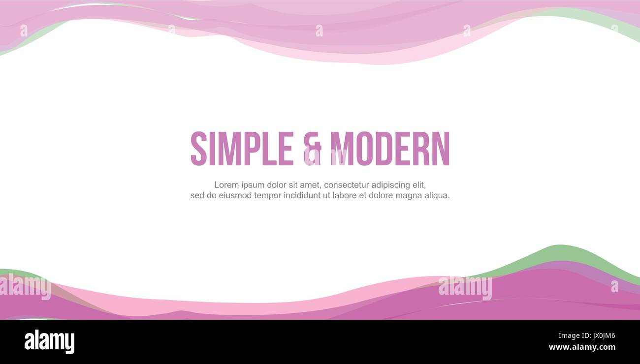 Abstract header website pink green wave Stock Vector Image & Art - Alamy