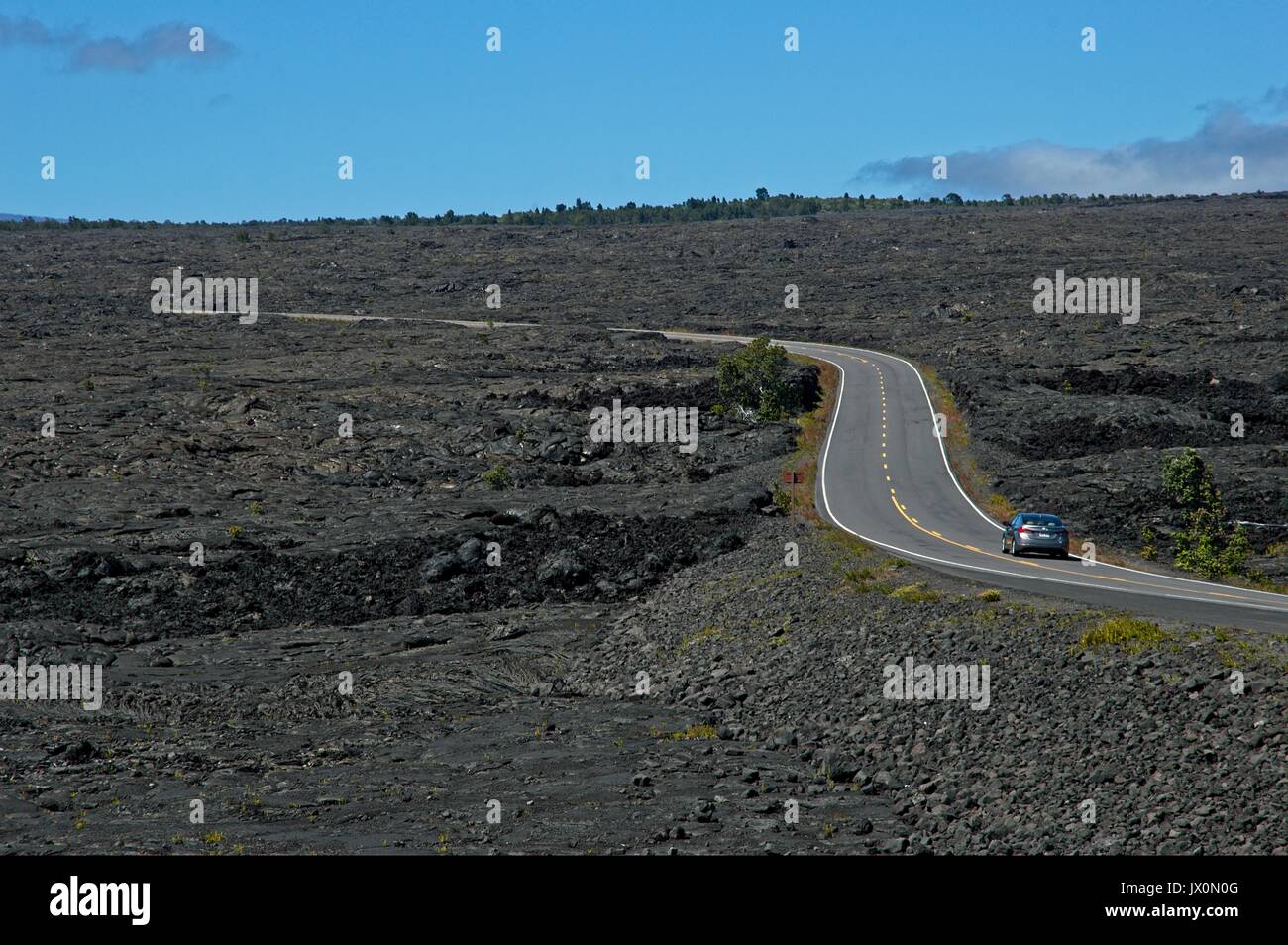 Scenery along the Chain of Craters Road in Volcanoes national park ...