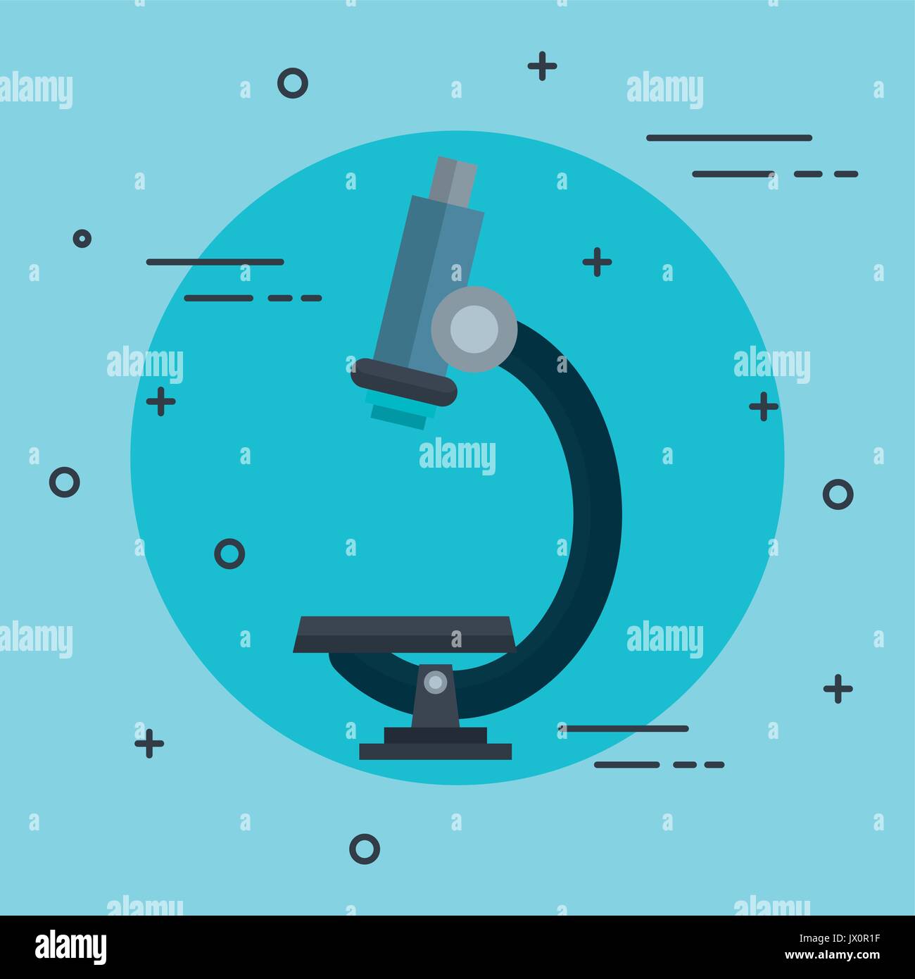 Microscope icon over blue background vector illustration Stock Vector ...