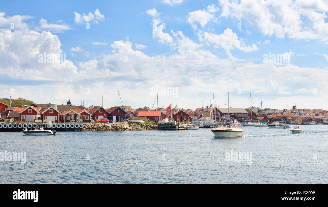 Mollösound harbour on the west coast archipelago of Sweden filled with ...