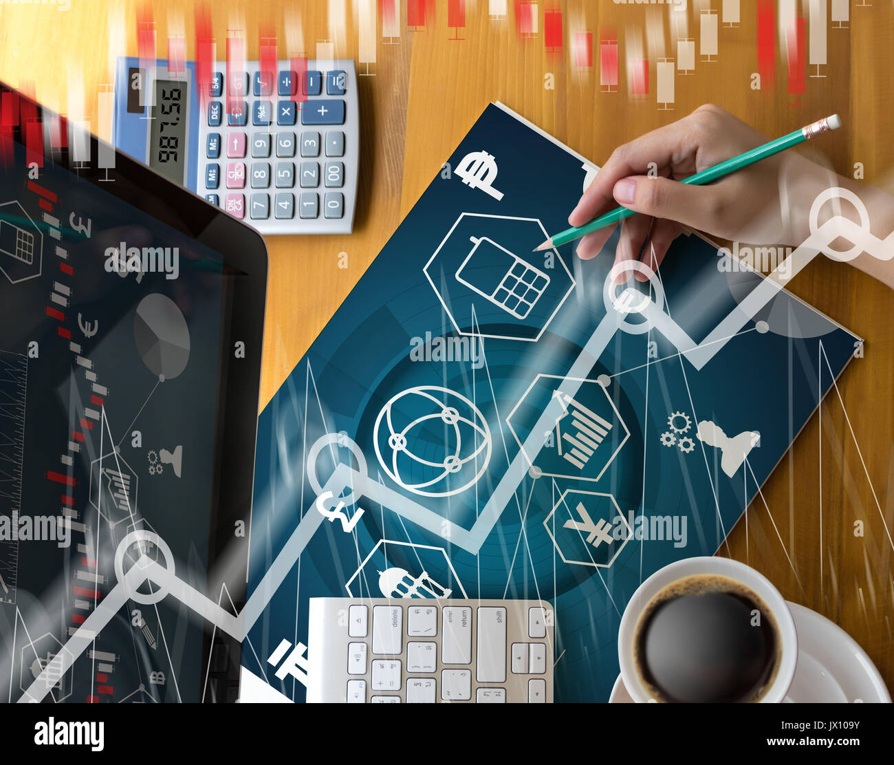 Candle stick graphs hi-res stock photography and images - Alamy