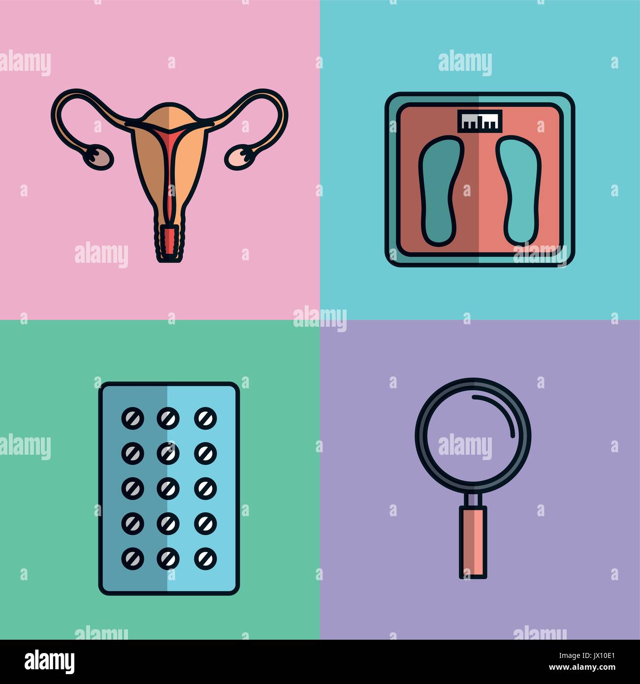 pregnancy maternity medical equipment elements health care vector ...