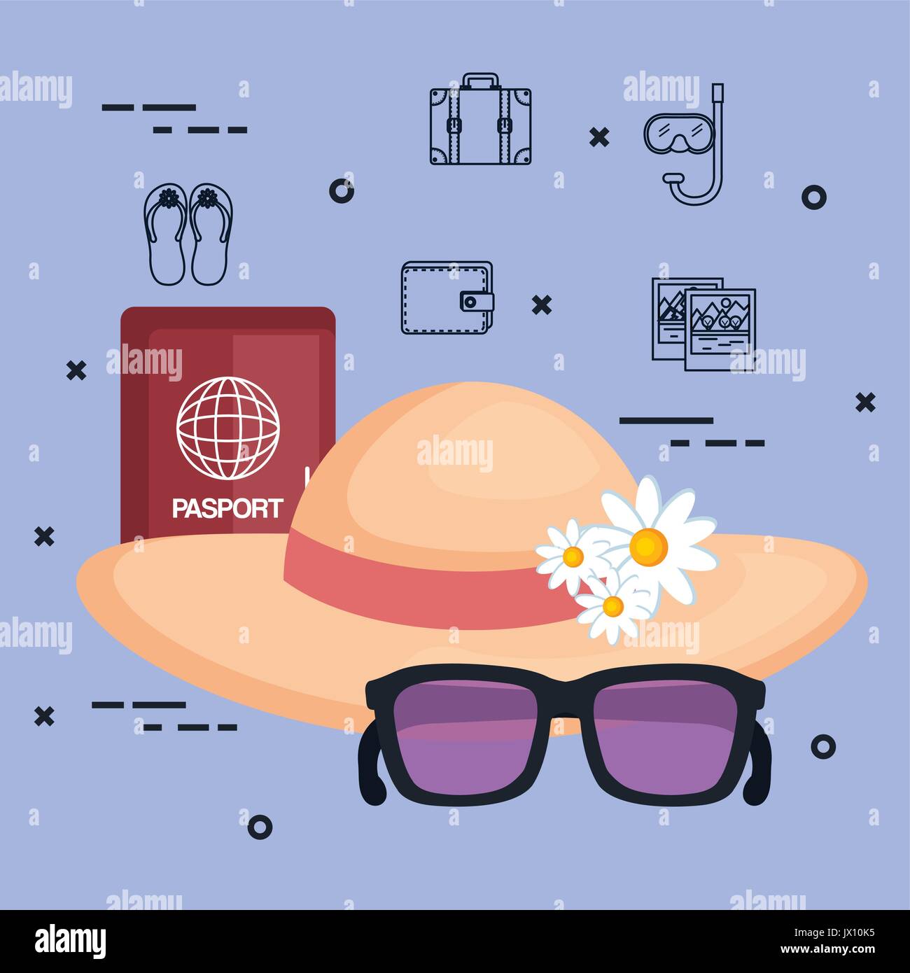 vacations travel relax enjoy tourism destination vector illustration ...