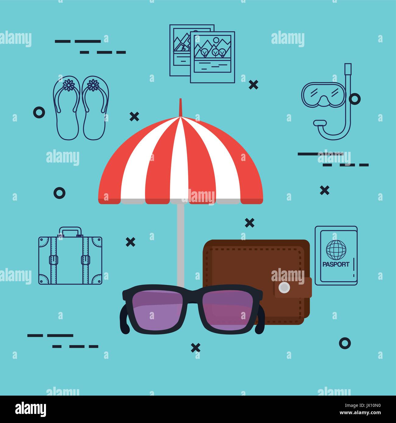 vacations travel relax enjoy tourism destination vector illustration ...