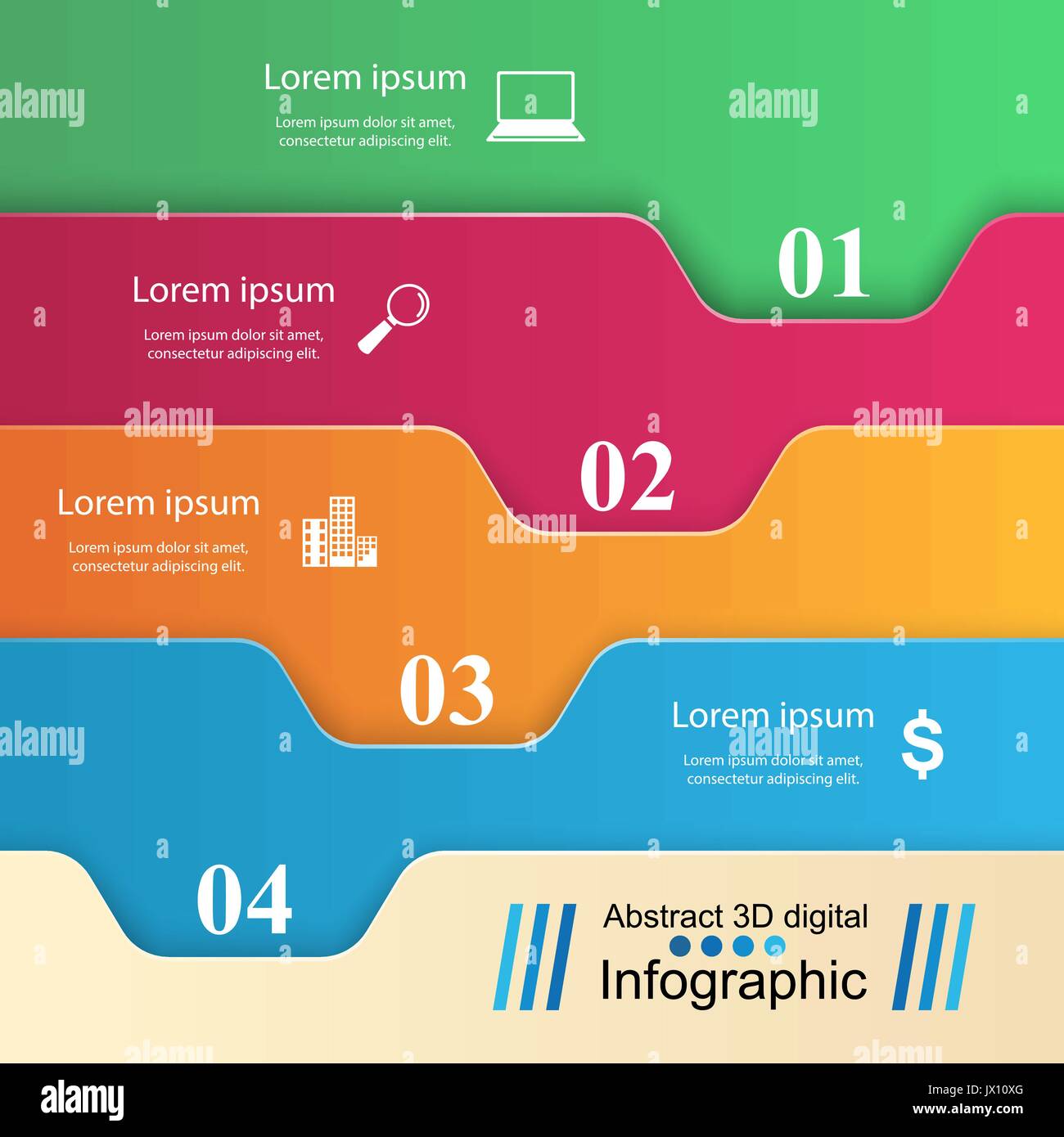 3D infographic design template and marketing icons Stock Vector Image ...