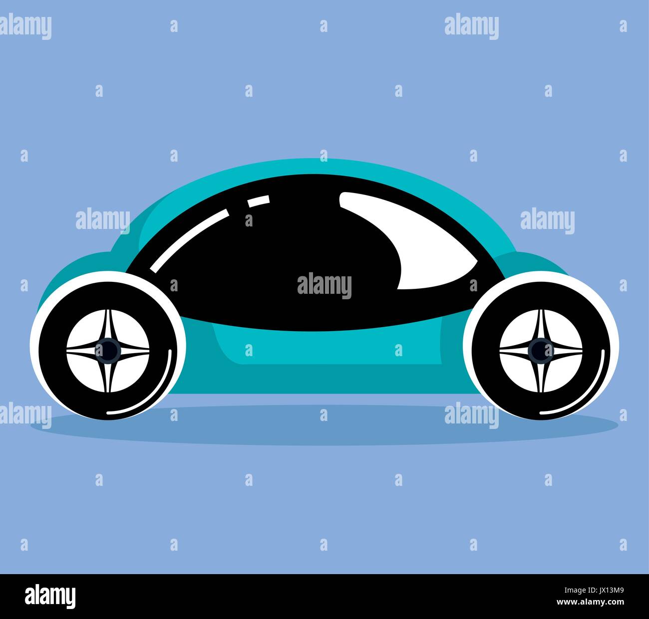 future car vehicle technology smart automatic vector illustration Stock ...
