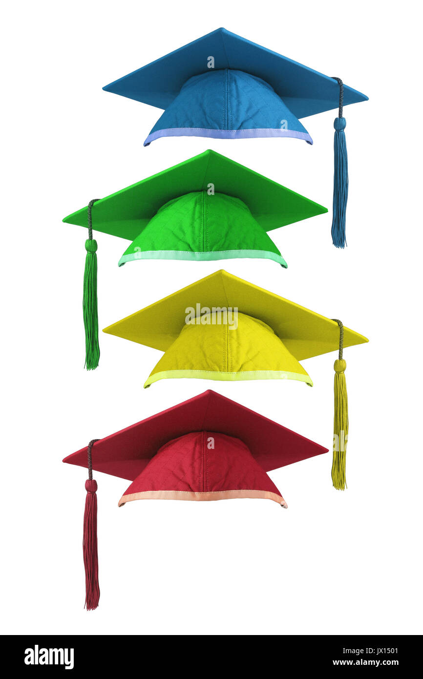 Graduation hat collection Cut Out Stock Images & Pictures - Alamy