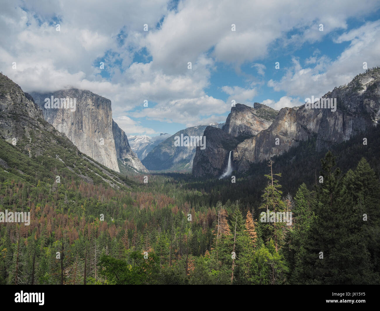 Tunnel View Point with El Capitan and Half Dome Stock Photo - Alamy