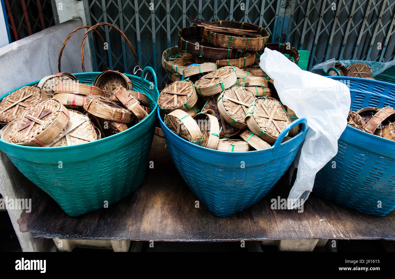 fish basket in the market Stock Photo - Alamy
