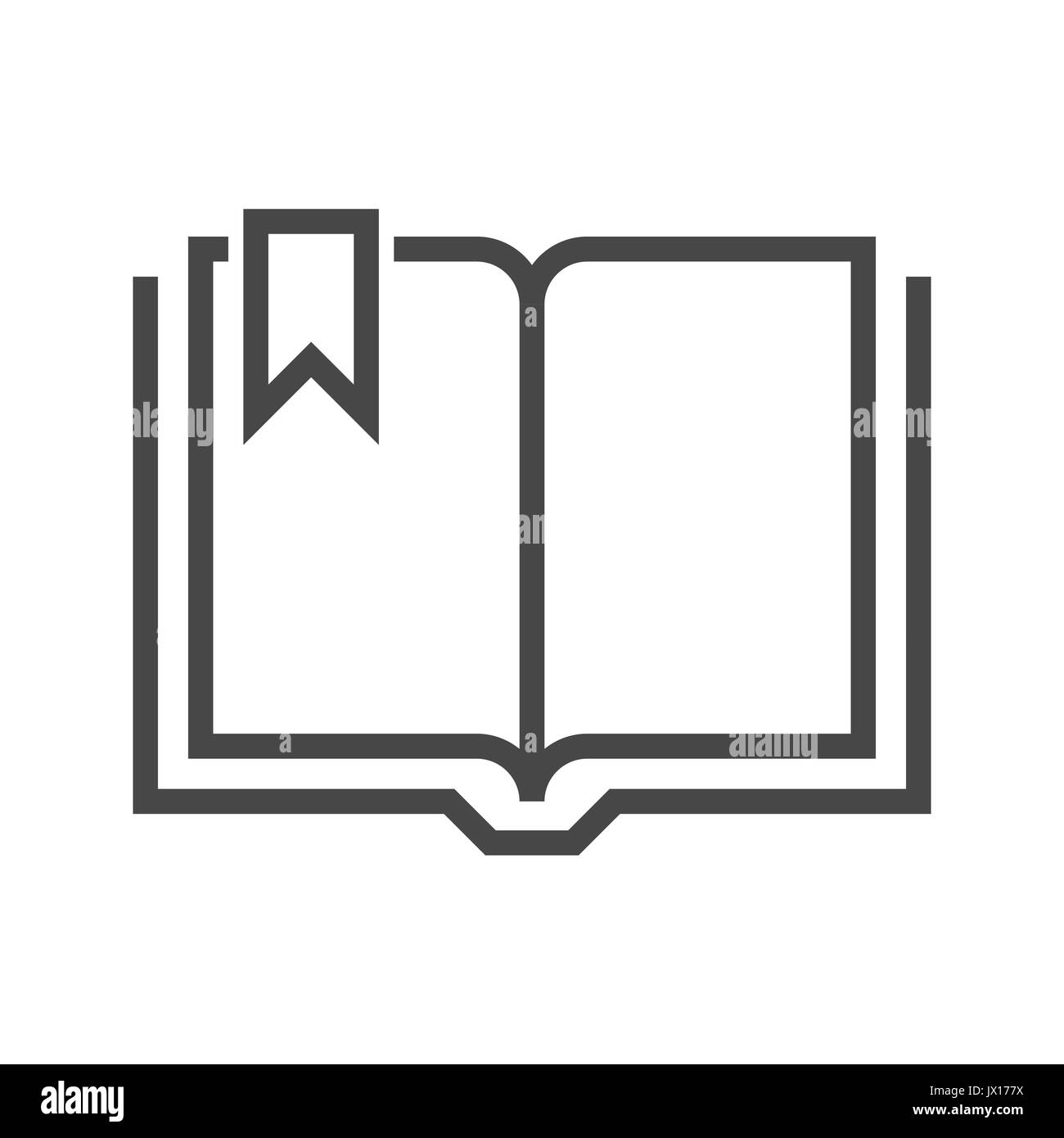 Book Thin Line Vector Icon. Flat icon isolated on the white background ...