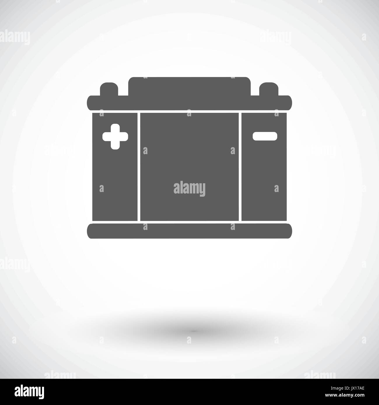 Battery. Single flat icon on white background. Vector illustration ...