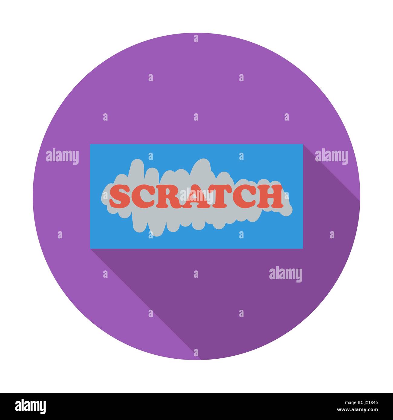 Scratch card. Flat vector icon for mobile and web applications. Vector ...