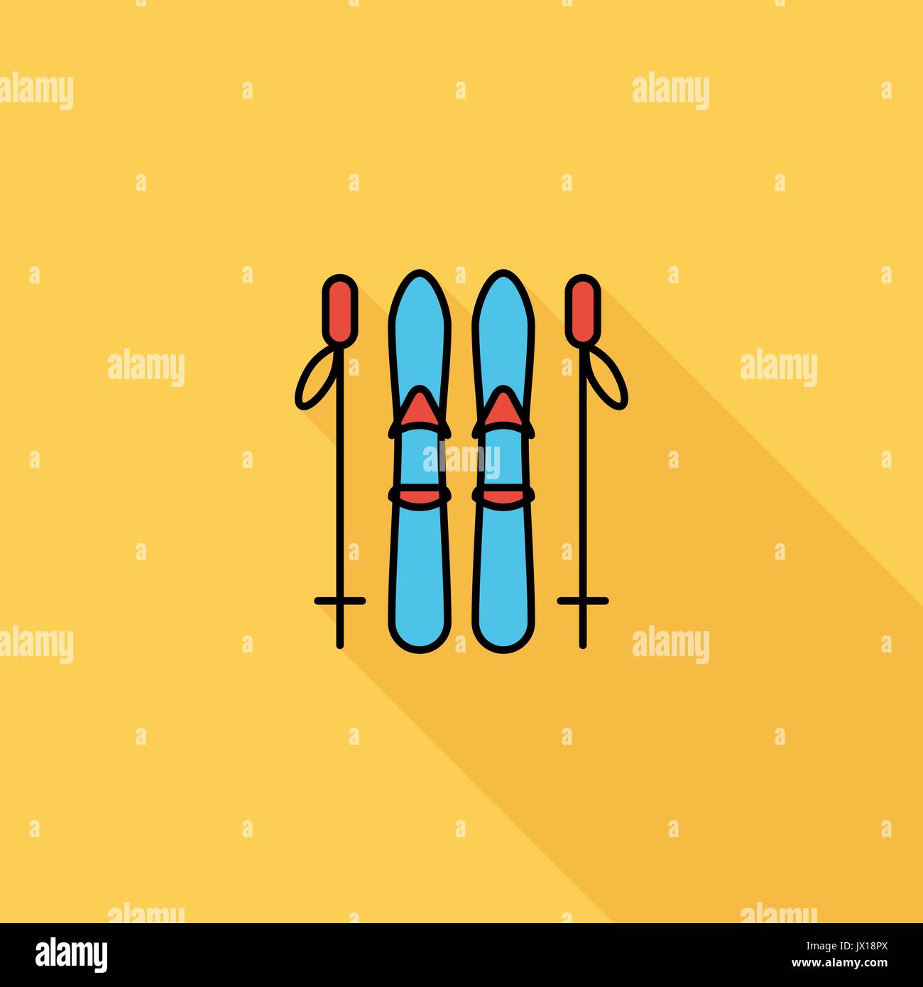 Skiing skier blizzard Stock Vector Images - Alamy