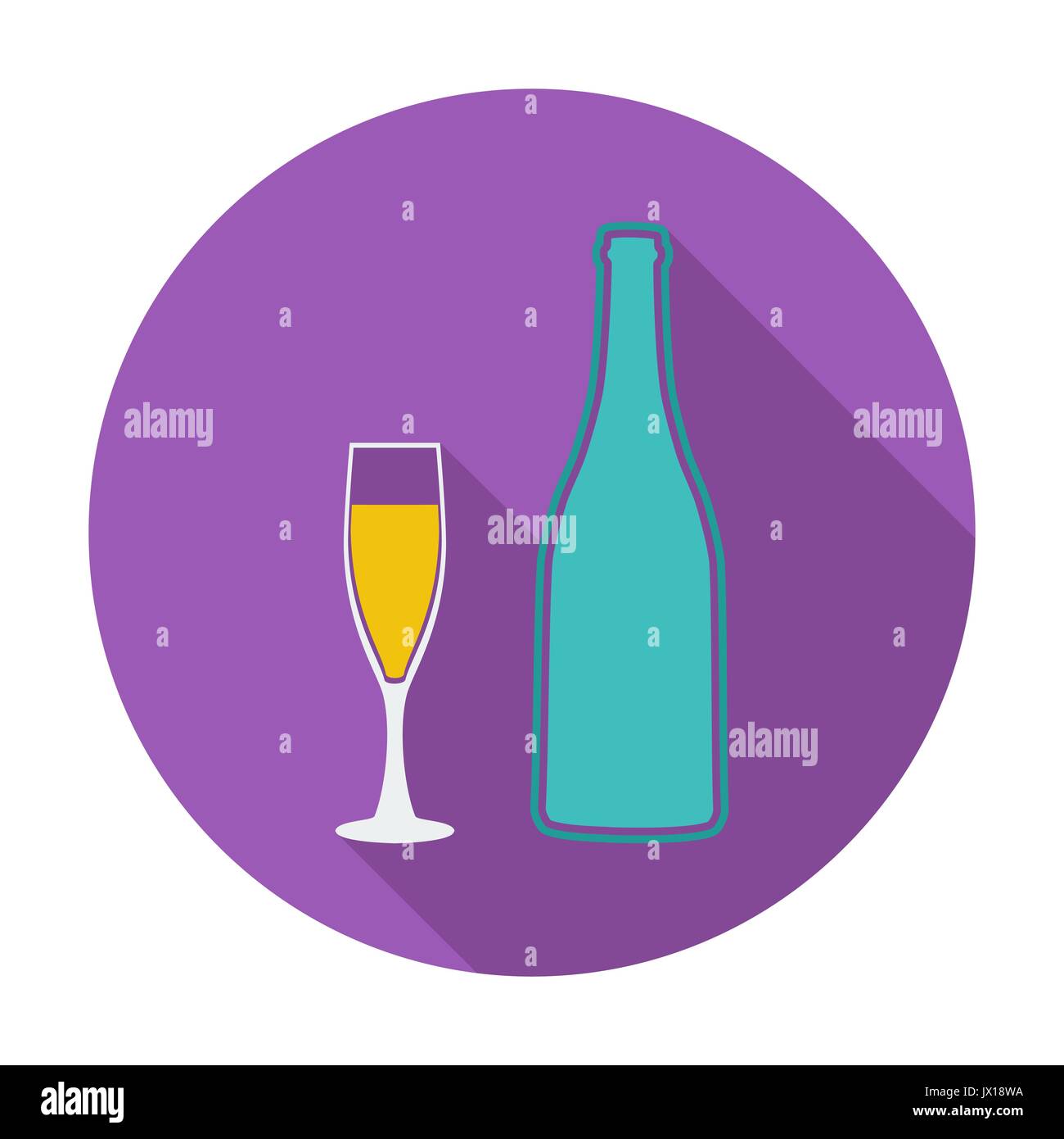 Wine flat icon Stock Vector Image & Art - Alamy