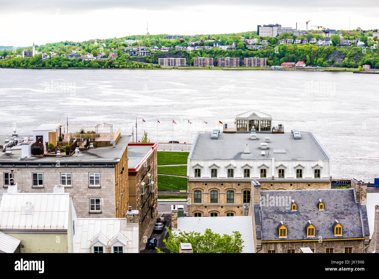 Quebec city aerial view old hi-res stock photography and images - Alamy