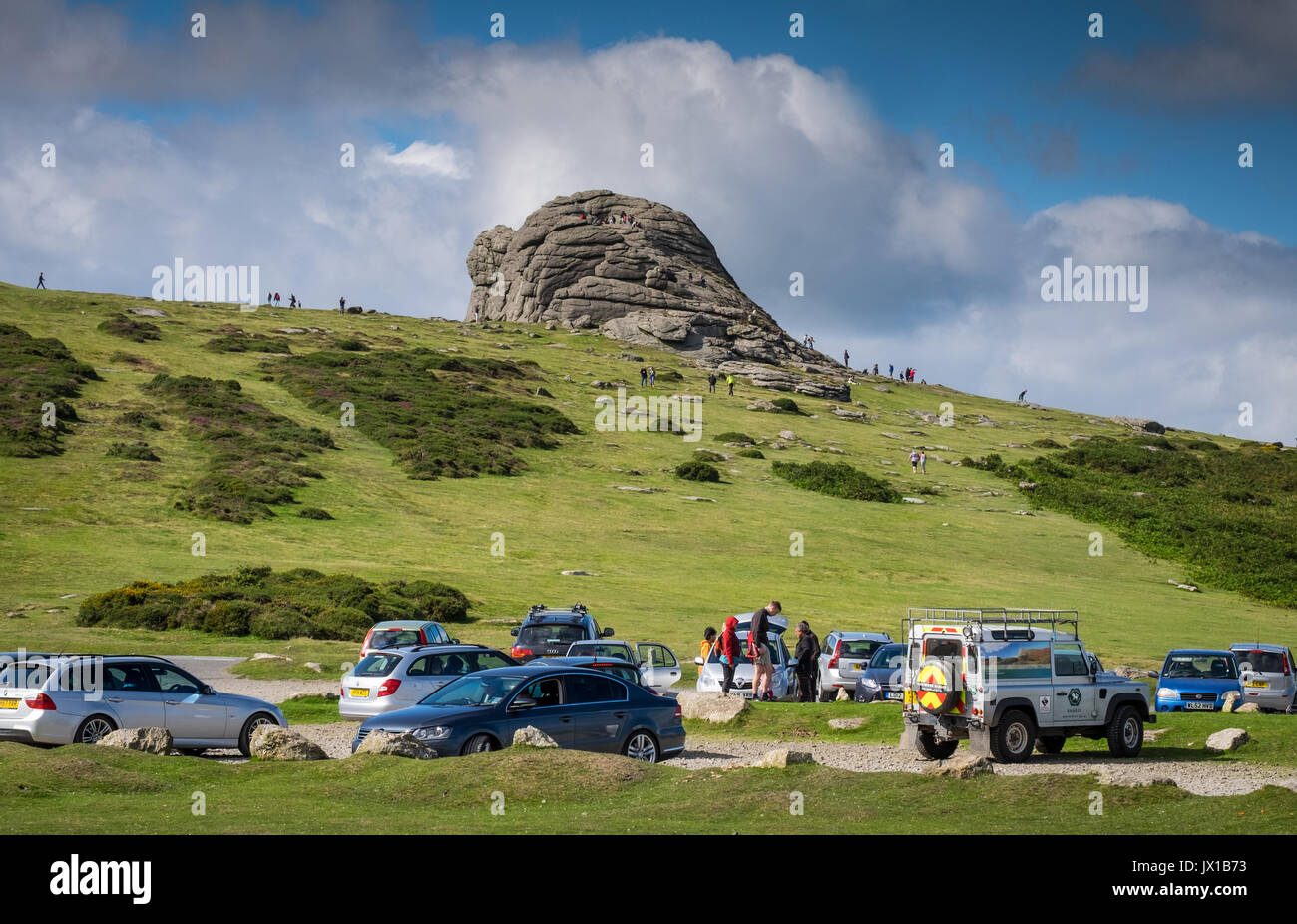 Car Park at Haytor, in Dartmoor, Devon Stock Photo - Alamy