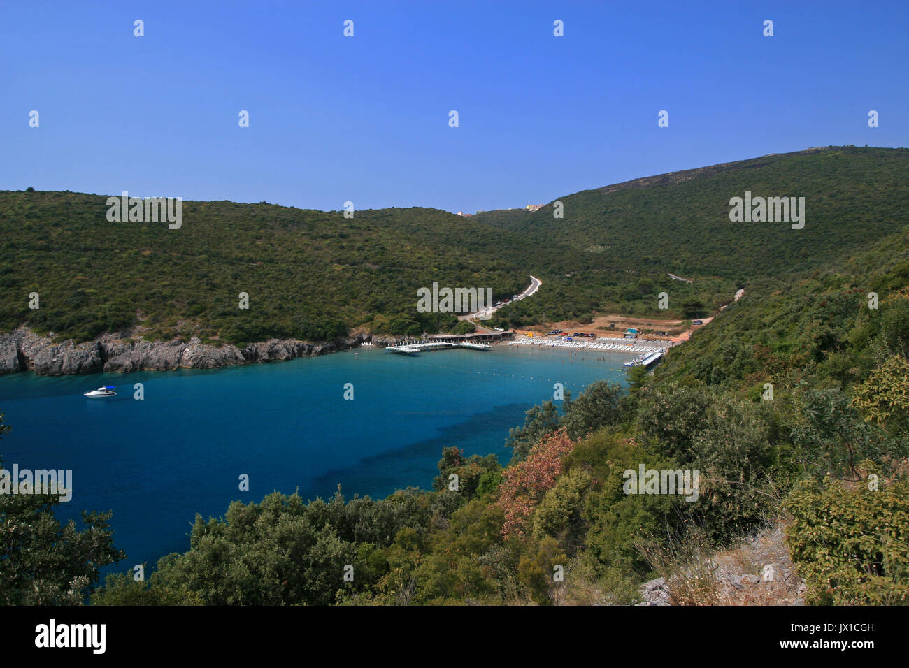 Jaz, beach close to Budva city, Montenegro Stock Photo - Alamy