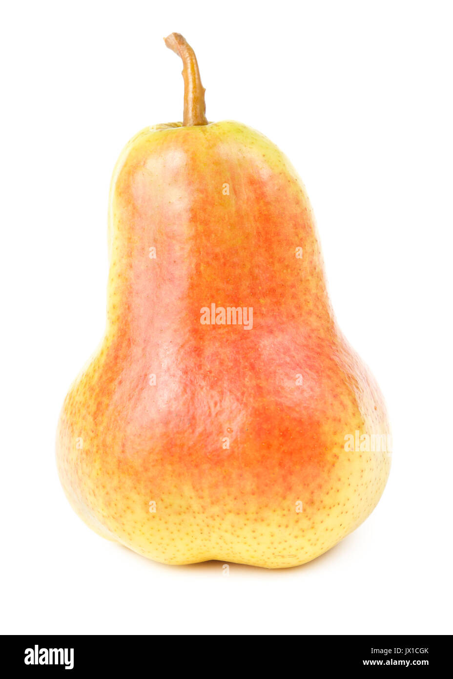 Red yellow pear fruit isolated on white background Stock Photo - Alamy
