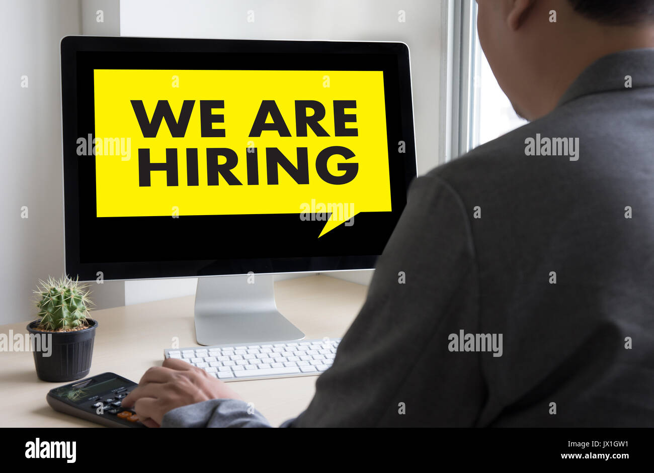 WE ARE HIRING Human Resources Interview professionals working fine Recruitment Job Stock Photo ...