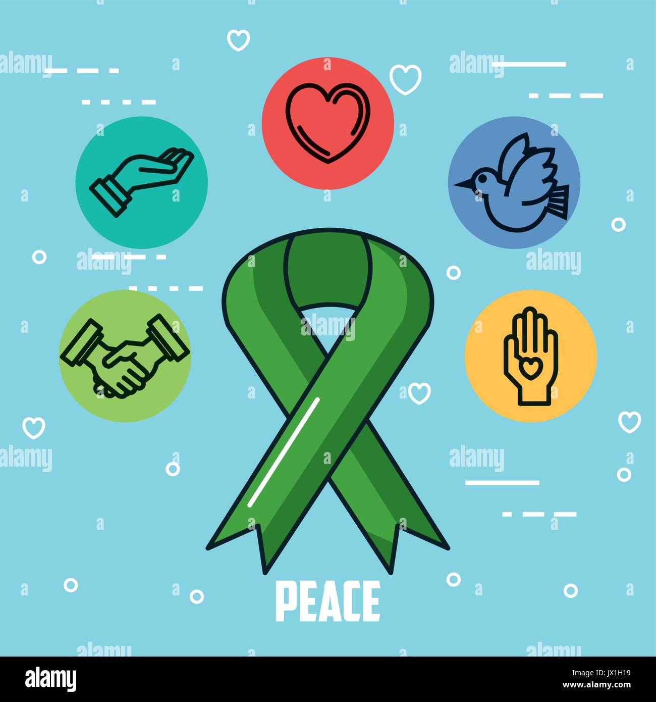 Peace postcard symbol set hi-res stock photography and images - Alamy
