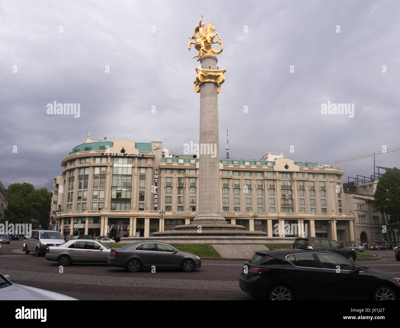 Freedom Square or Liberty square in the centre of the Georgian capital ...