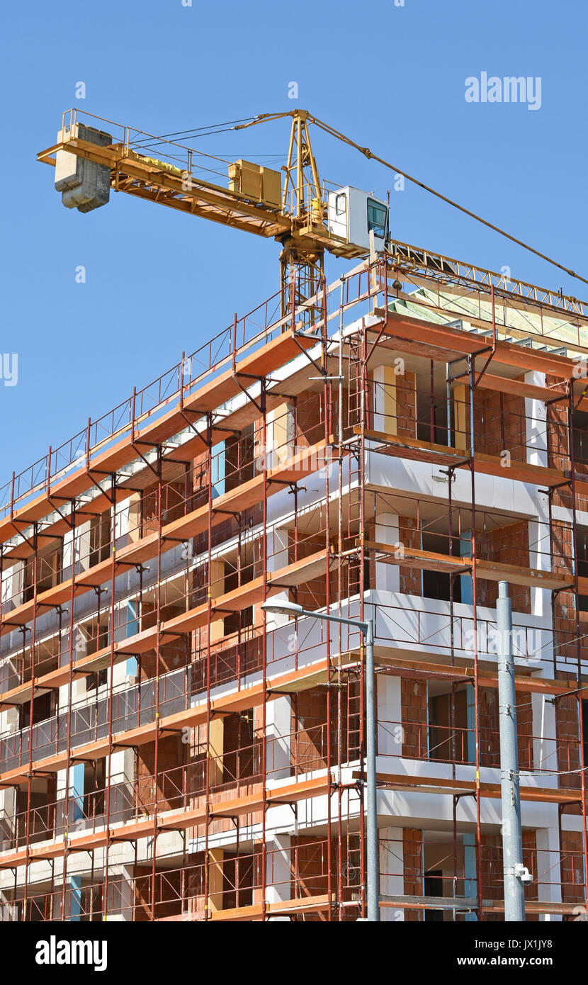 Construction of a new apartment building Stock Photo - Alamy