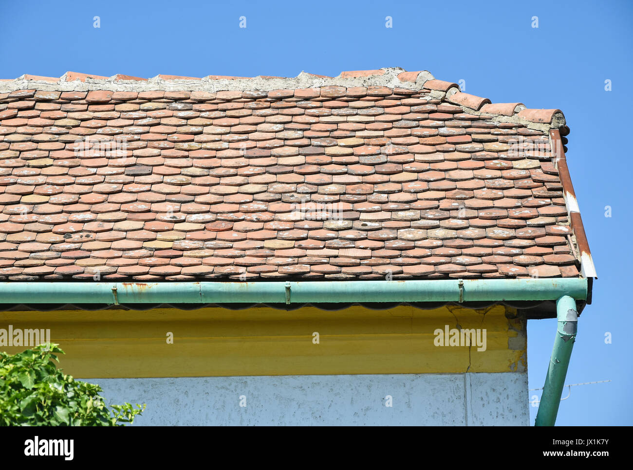 Roof of an old house Stock Photo - Alamy