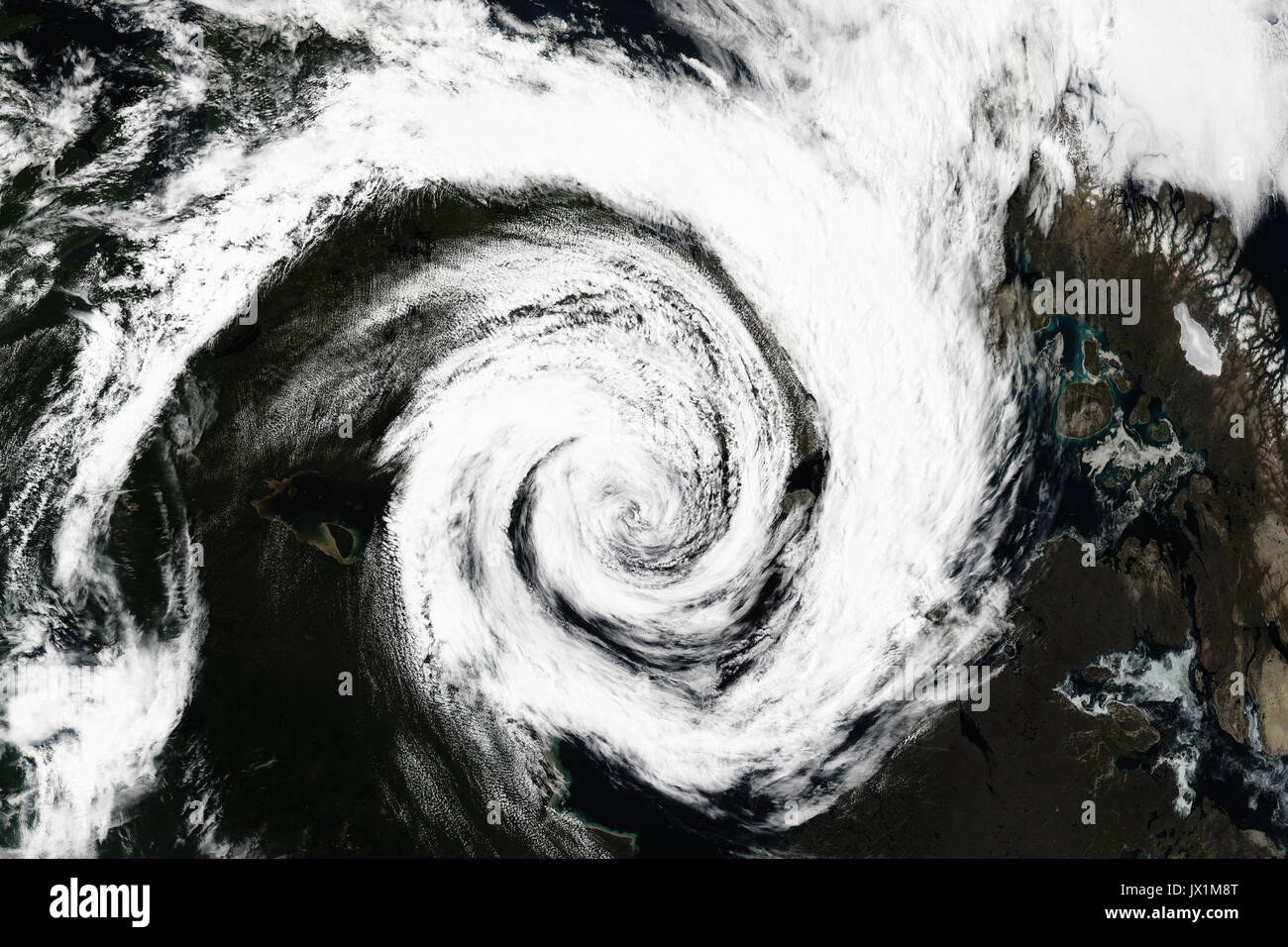Cyclone - view from space. Elements of this image are furnished by NASA ...