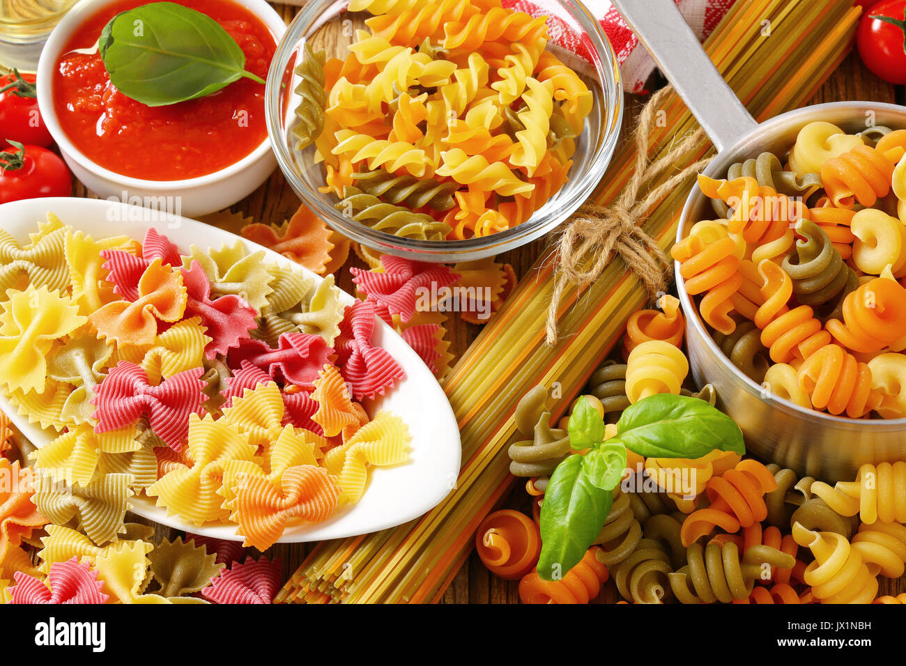 Types of dried pasta hi-res stock photography and images - Alamy