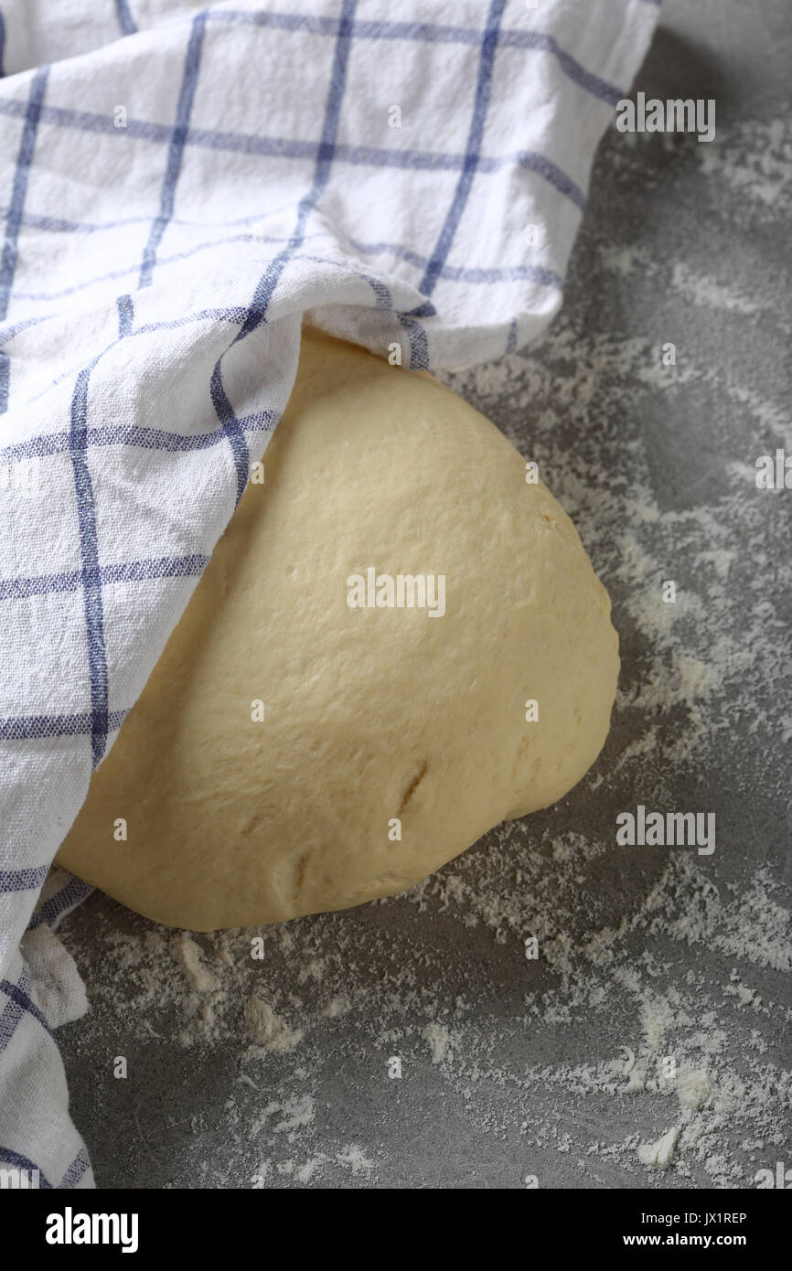 Fresh pizza dough, food cooking Stock Photo - Alamy