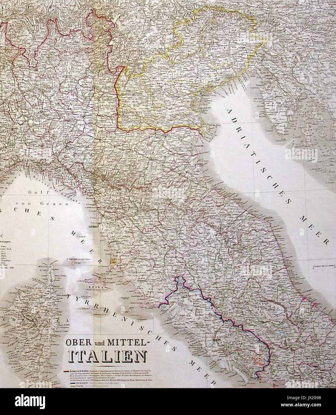 Vintage central italy map hi-res stock photography and images - Alamy