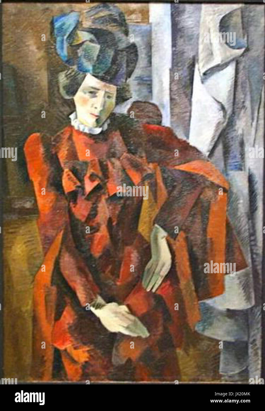 Preisler woman in red Stock Photo - Alamy