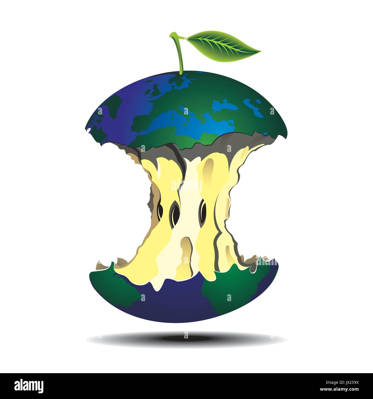 vector illustration for environment protection theme with earth Stock ...