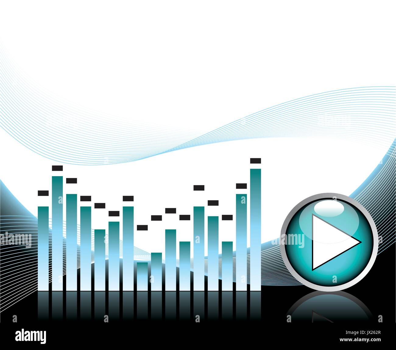 vector illustration for musical theme with play button Stock Vector ...