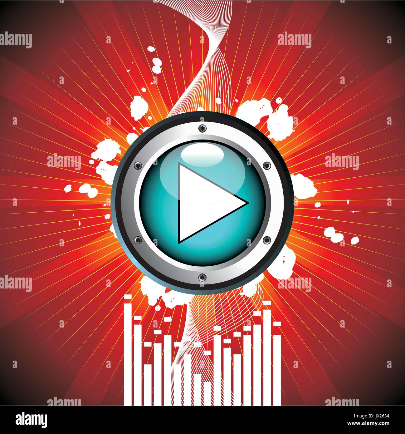 vector illustration for musical theme with play button Stock Vector ...