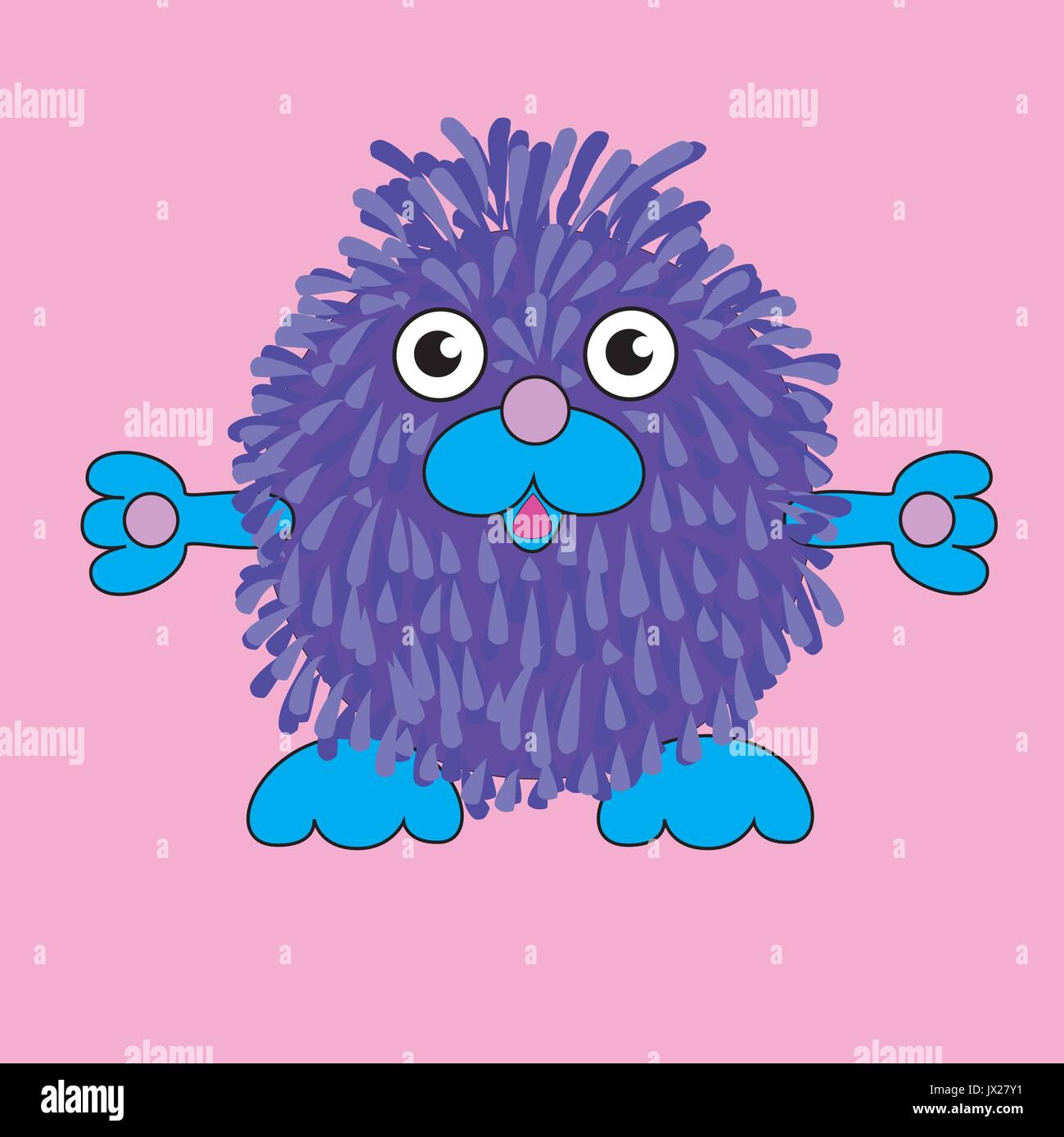 A fictional non-existent fantastic beast isolated by a pink background ...