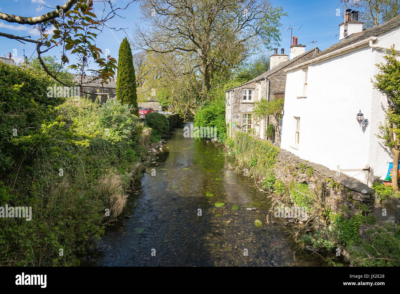 The River Eea in Cartmel Village, Cumbria, England Stock Photo - Alamy