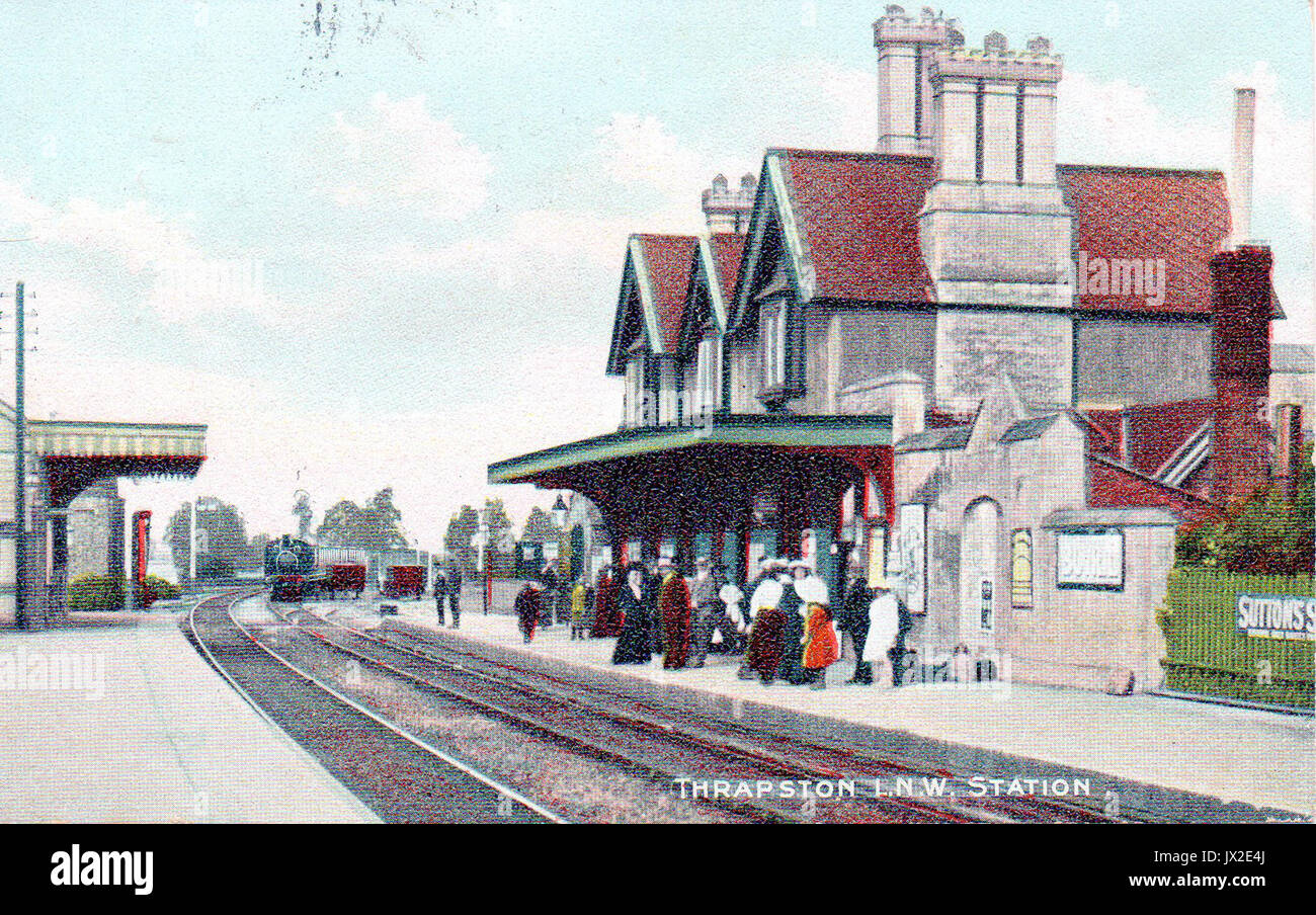 Thrapston Bridge Street railway station Stock Photo - Alamy