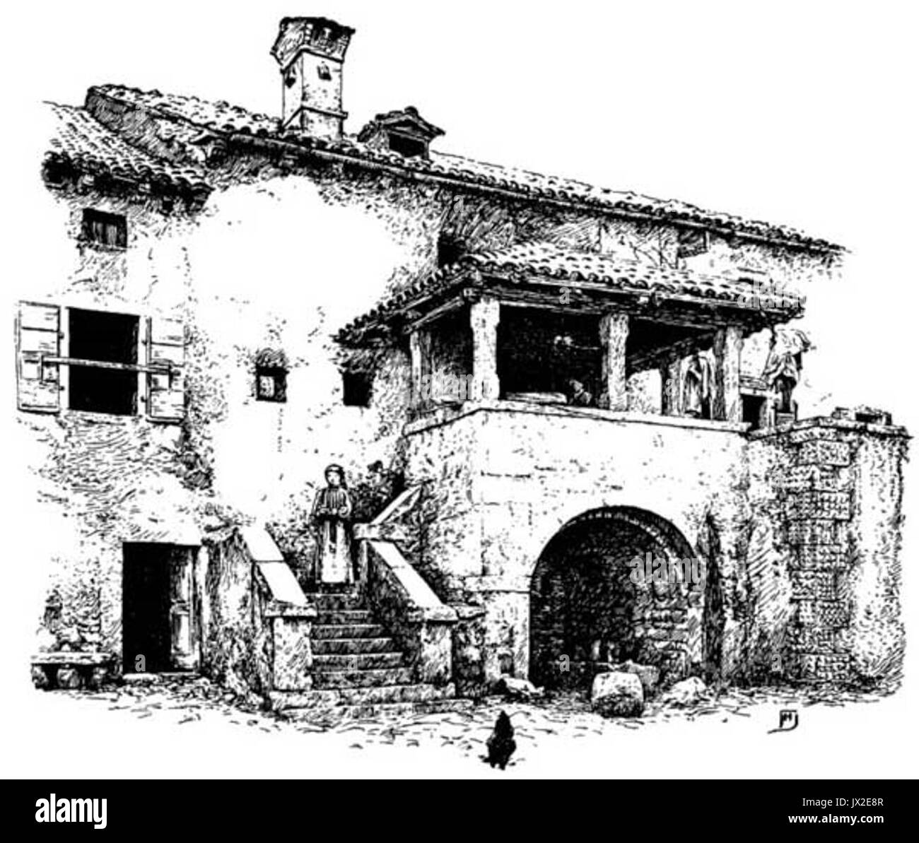 Italian farmhouse Black and White Stock Photos & Images - Alamy