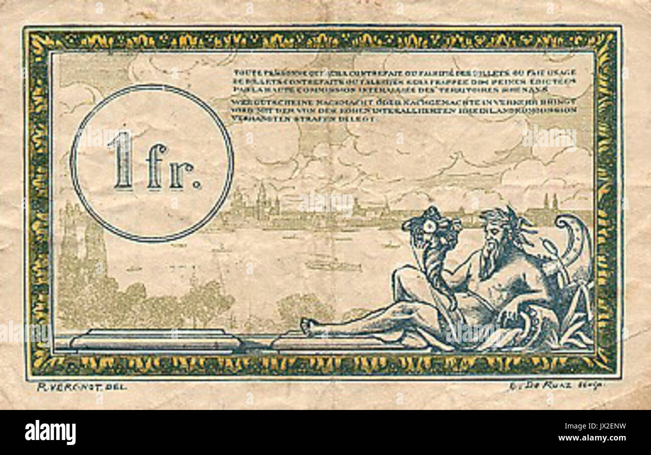 FrancePR5 1Franc 1923 b Stock Photo - Alamy