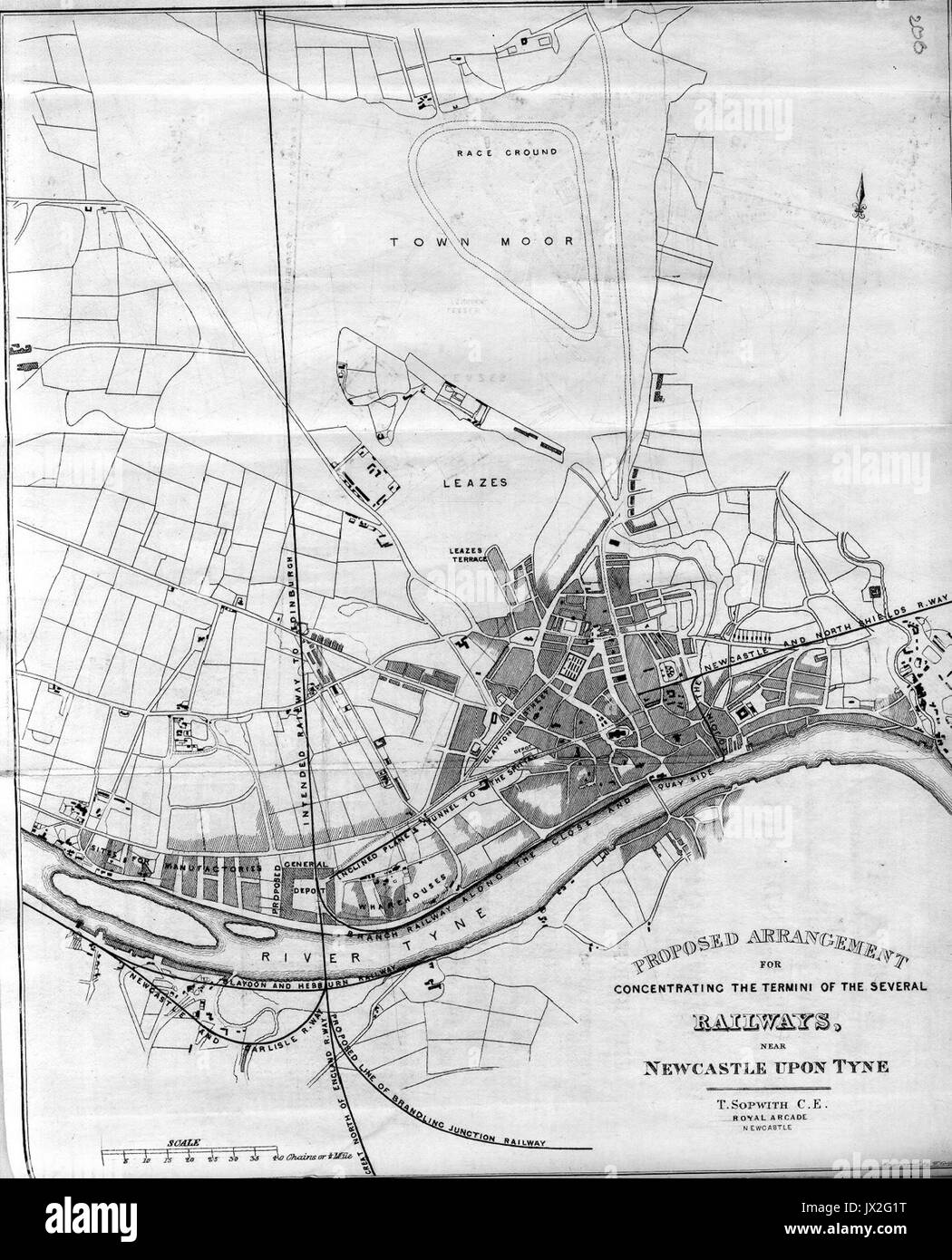 Newcastle map hi-res stock photography and images - Alamy
