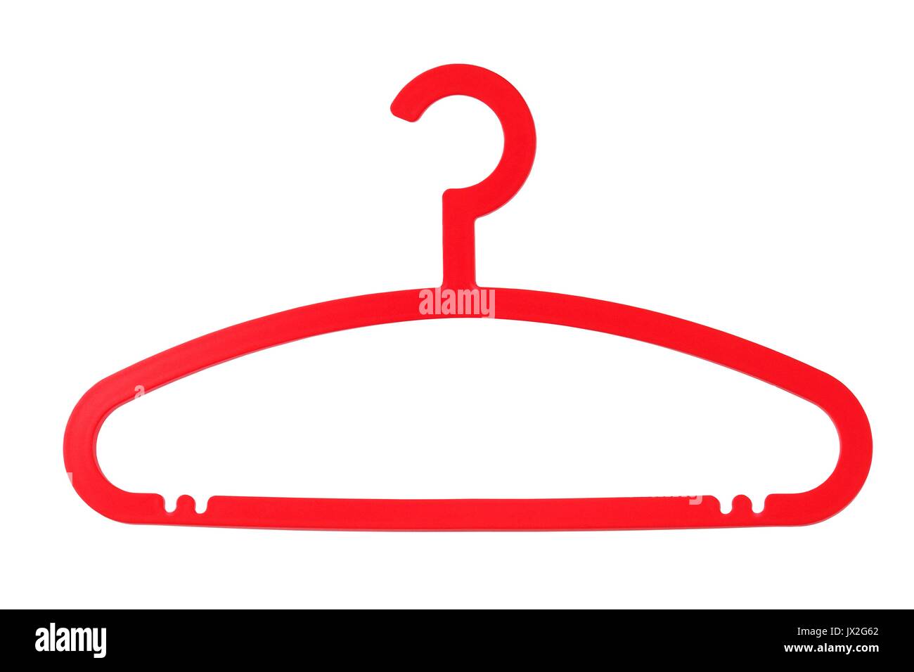 Red plastic coat hanger isolated on white background Stock Photo - Alamy