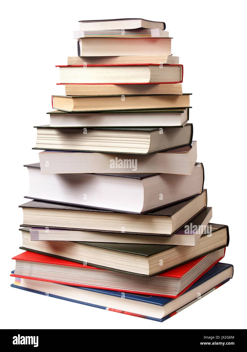 Stack of books isolated on white background Stock Photo - Alamy