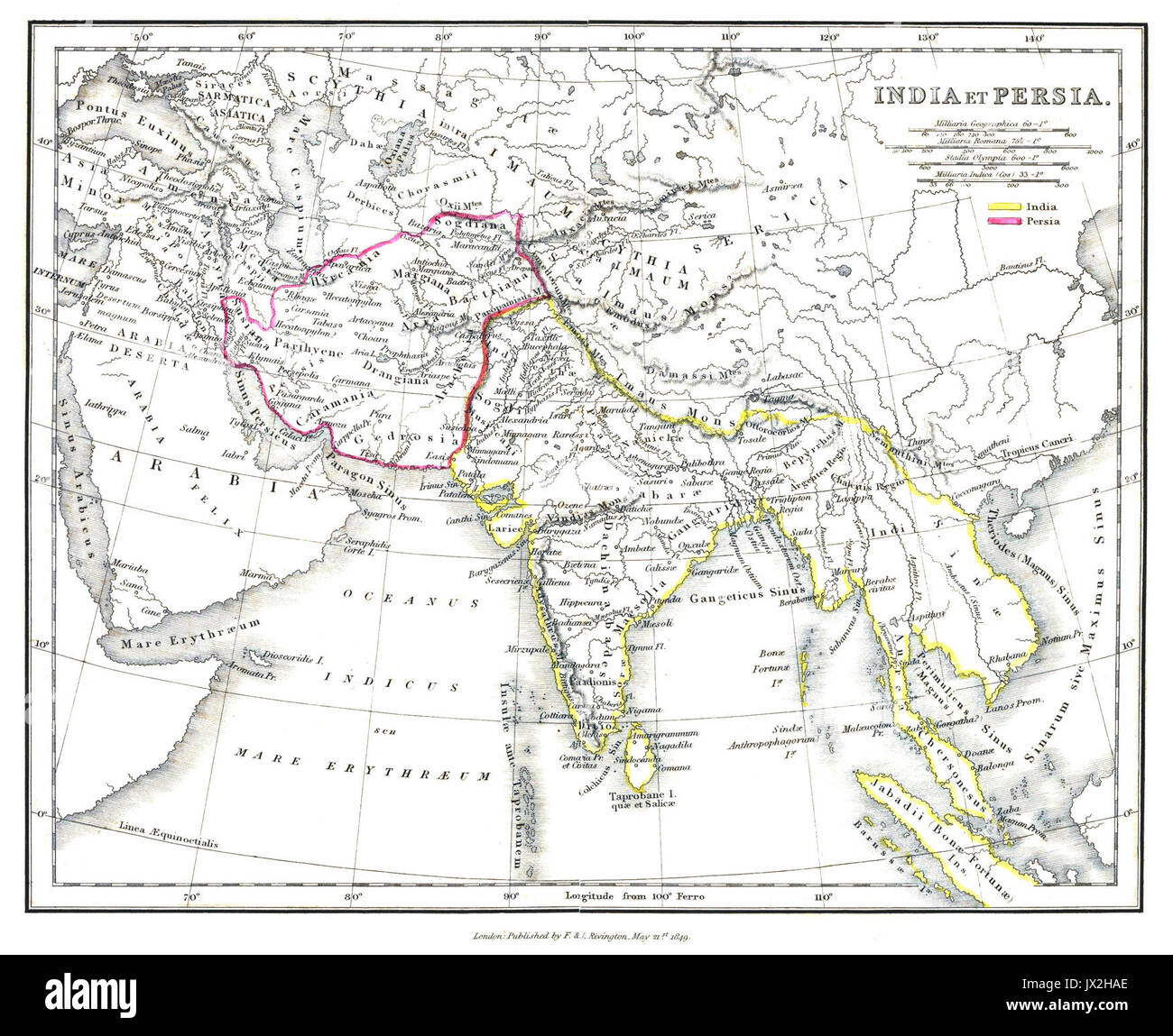 India et Persia 1849 Stock Photo - Alamy