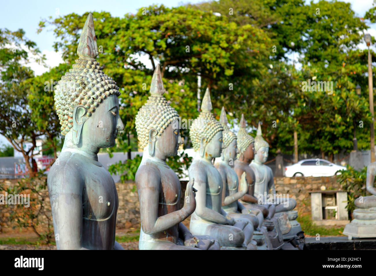 Gangarama Buddha Statues Stock Photo - Alamy