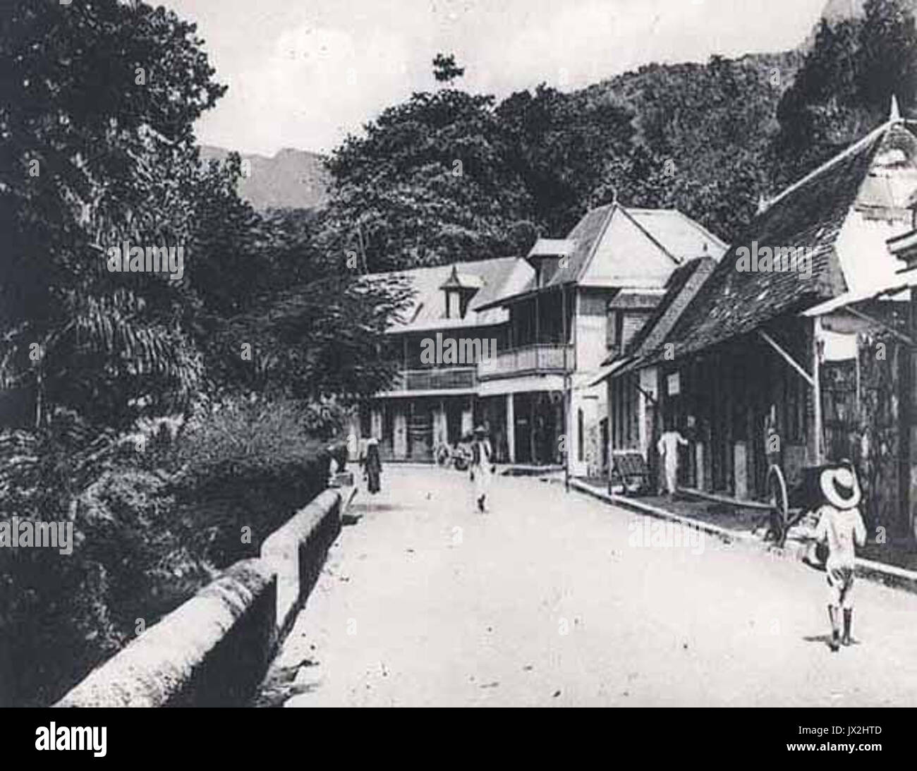 Victoria buildings Seychelles 1900s Stock Photo - Alamy