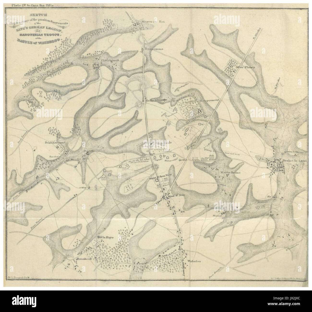 Battle of waterloo map hi-res stock photography and images - Alamy