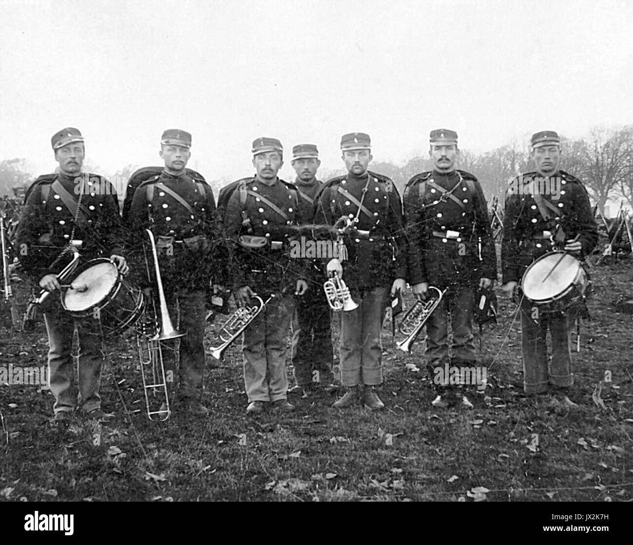 Denmark 4th Battalion Band, 1901 Stock Photo - Alamy