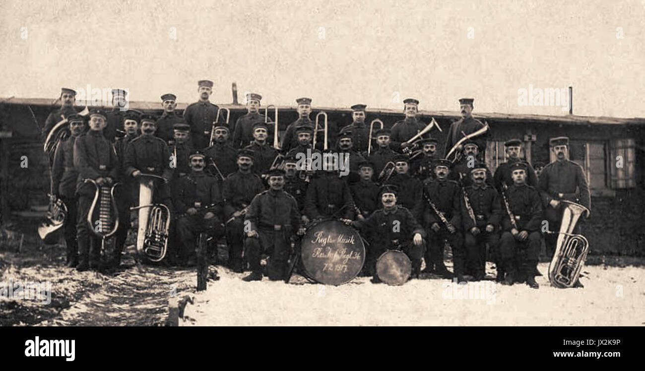German Soldiers' Band, 1917 Stock Photo - Alamy